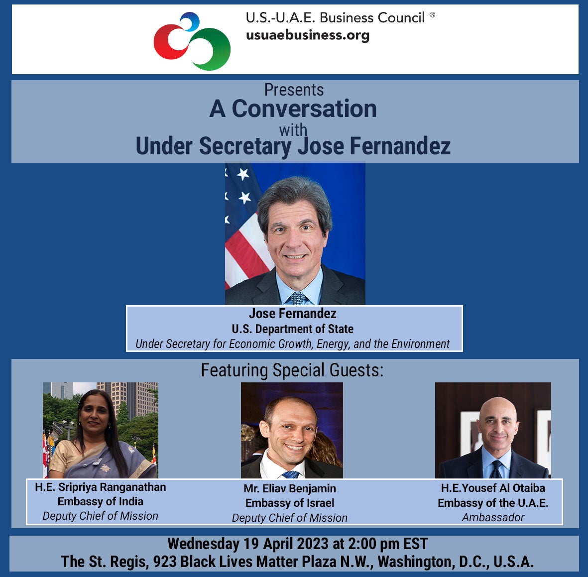 Under Secretary Fernandez Highlights Potential of I2U2 Initiative, Praises New “I2U2 Business ...