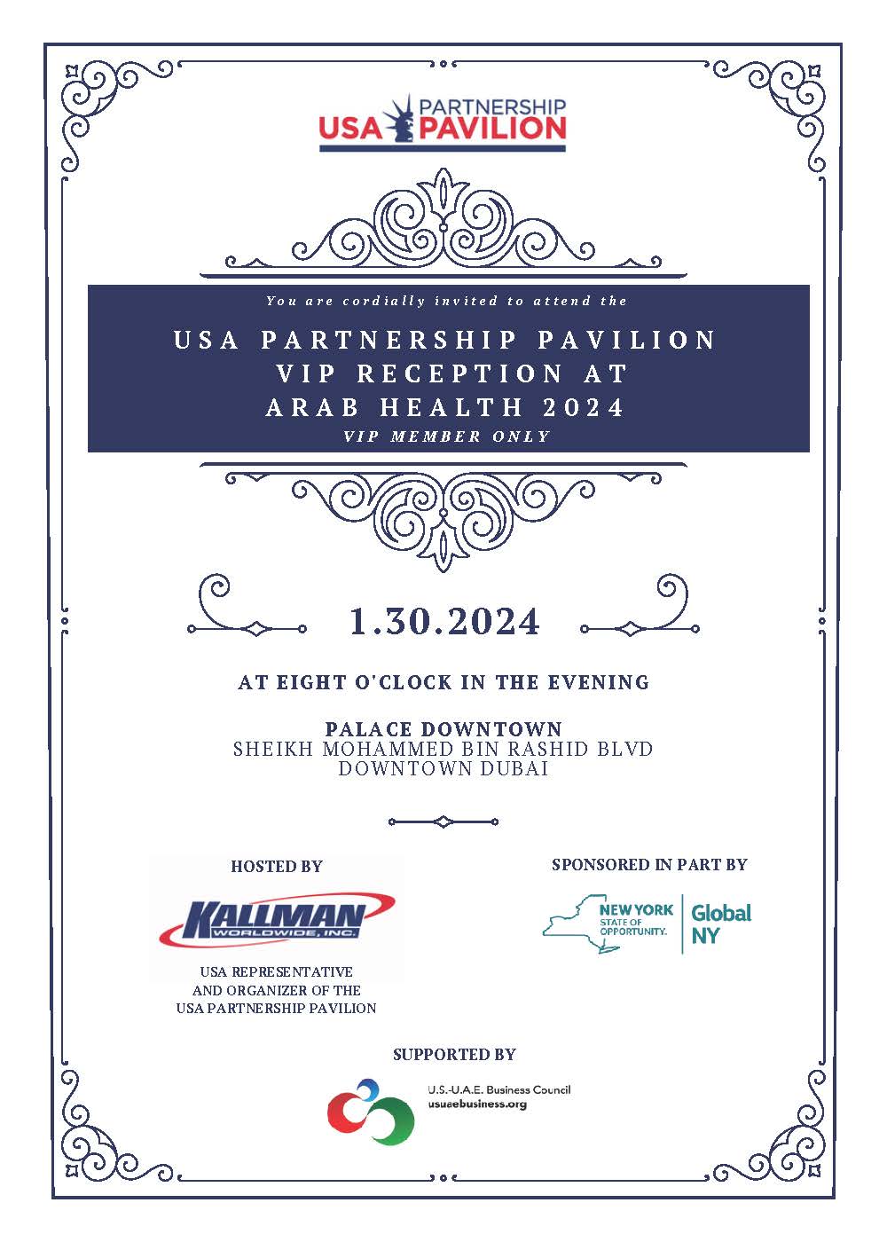 USA Partnership Pavilion VIP Reception at Arab Health 2024 - The U.S.-U ...